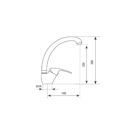PAINI MIKONOS01 MISCELATORE MONOCOMANDO A CANNA ALTA COLORE CROMO - PROMO