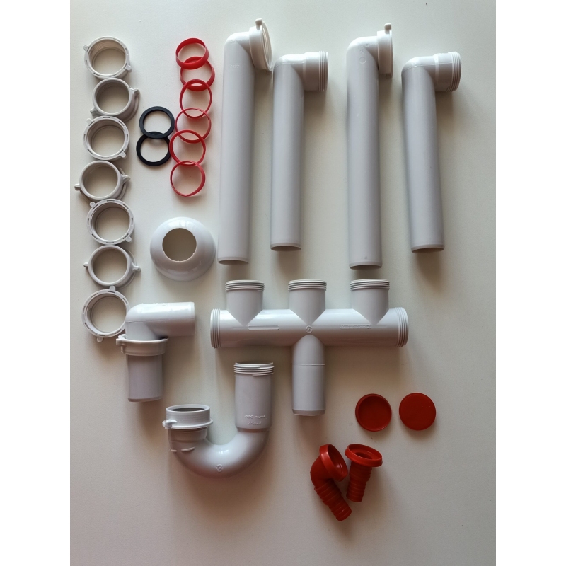 FRANKE 112.0624.484 KIT SIFONE SCARICO 2 VIE COLORE GRIGIO - PROMO