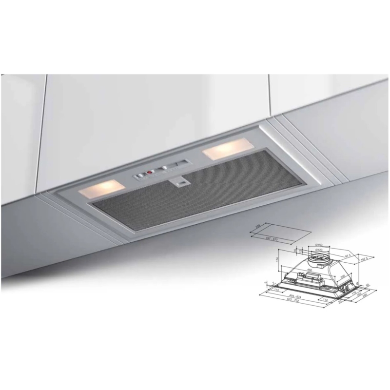 FABER INCA SMART C/33 52 FB CAPPA DA INCASSO ASPIRANTE 52CM COLORE ...